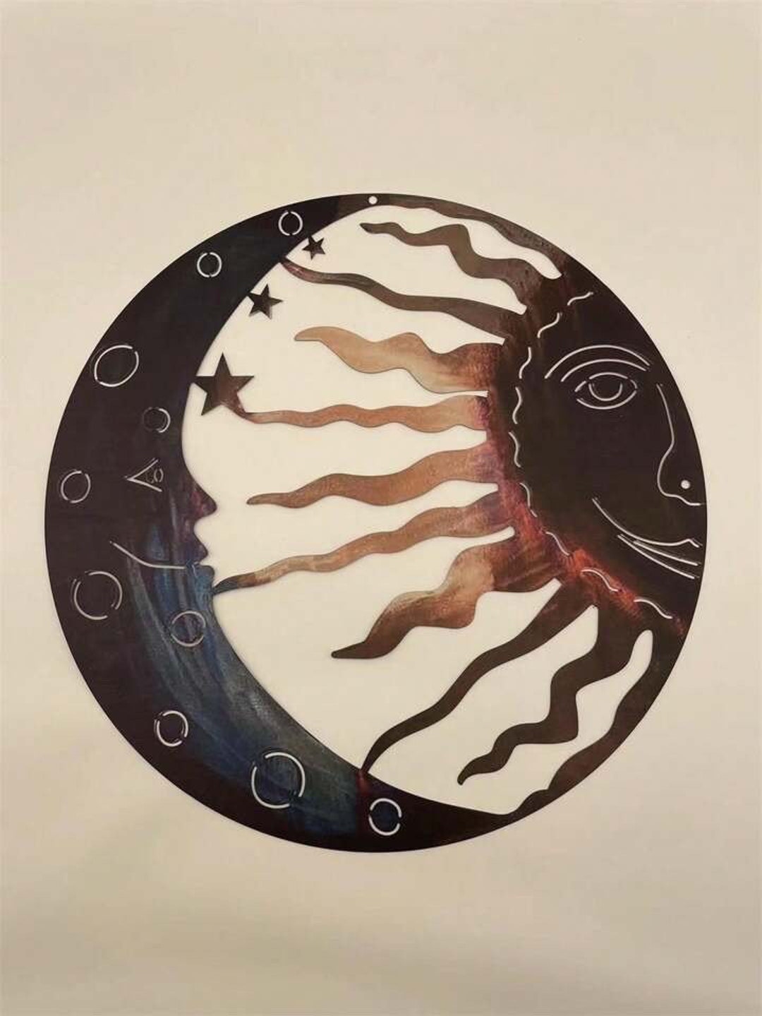 Sun and Moon Shaped Metal Wall Art, Home Decor - Etsy UK