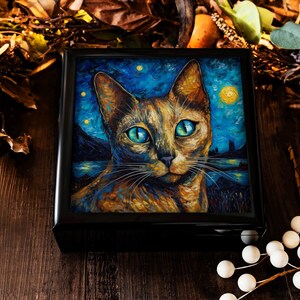 Tabby Pet Memorial Box, Jewelry Box, Personalized Gift, Wooden and ...