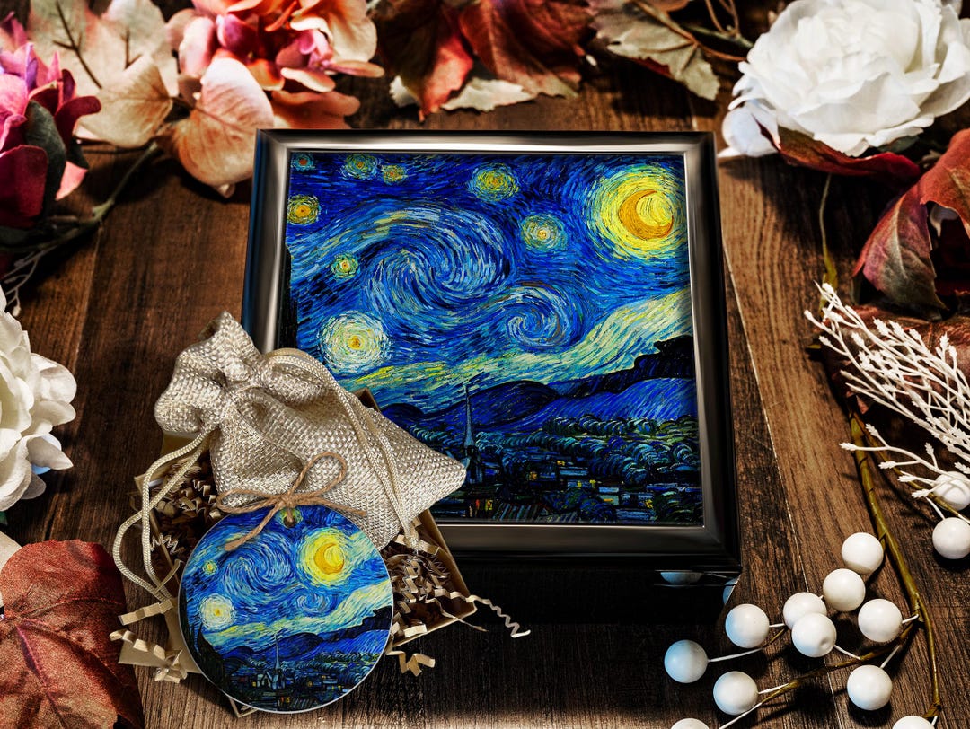 Starry Night Gift Set, Keepsake Box and Giftwrapped Ceramic Christmas ...