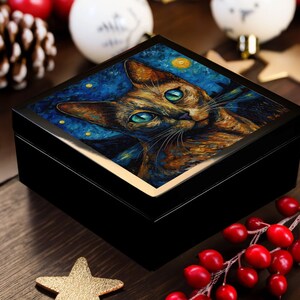 Tabby Pet Memorial Box, Jewelry Box, Personalized Gift, Wooden and ...
