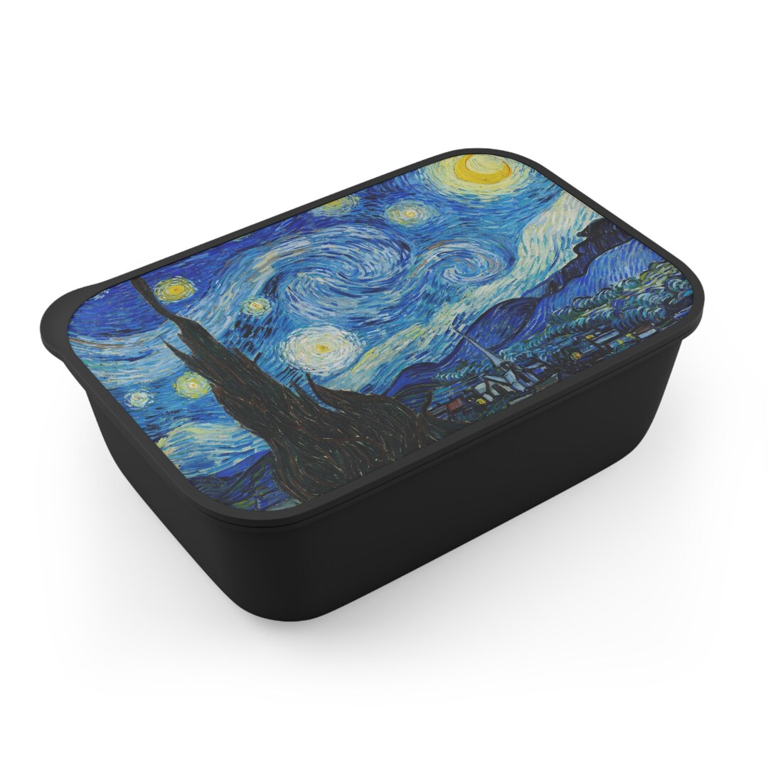 Bento Box With Band and Utensils Works of Van Gogh Starry - Etsy