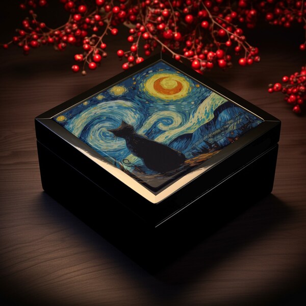 Cat Trinket Box - Etsy