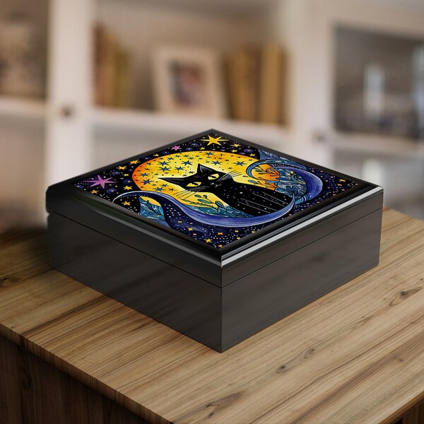 Cat Keepsake Box - Etsy