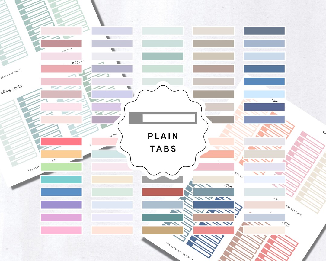Empty Tabs Printable Stickers for Journal and Planner - Etsy