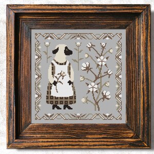 Cute Sheep Sampler Cross Stitch Set of 4 Primitive Embroidery Simple ...