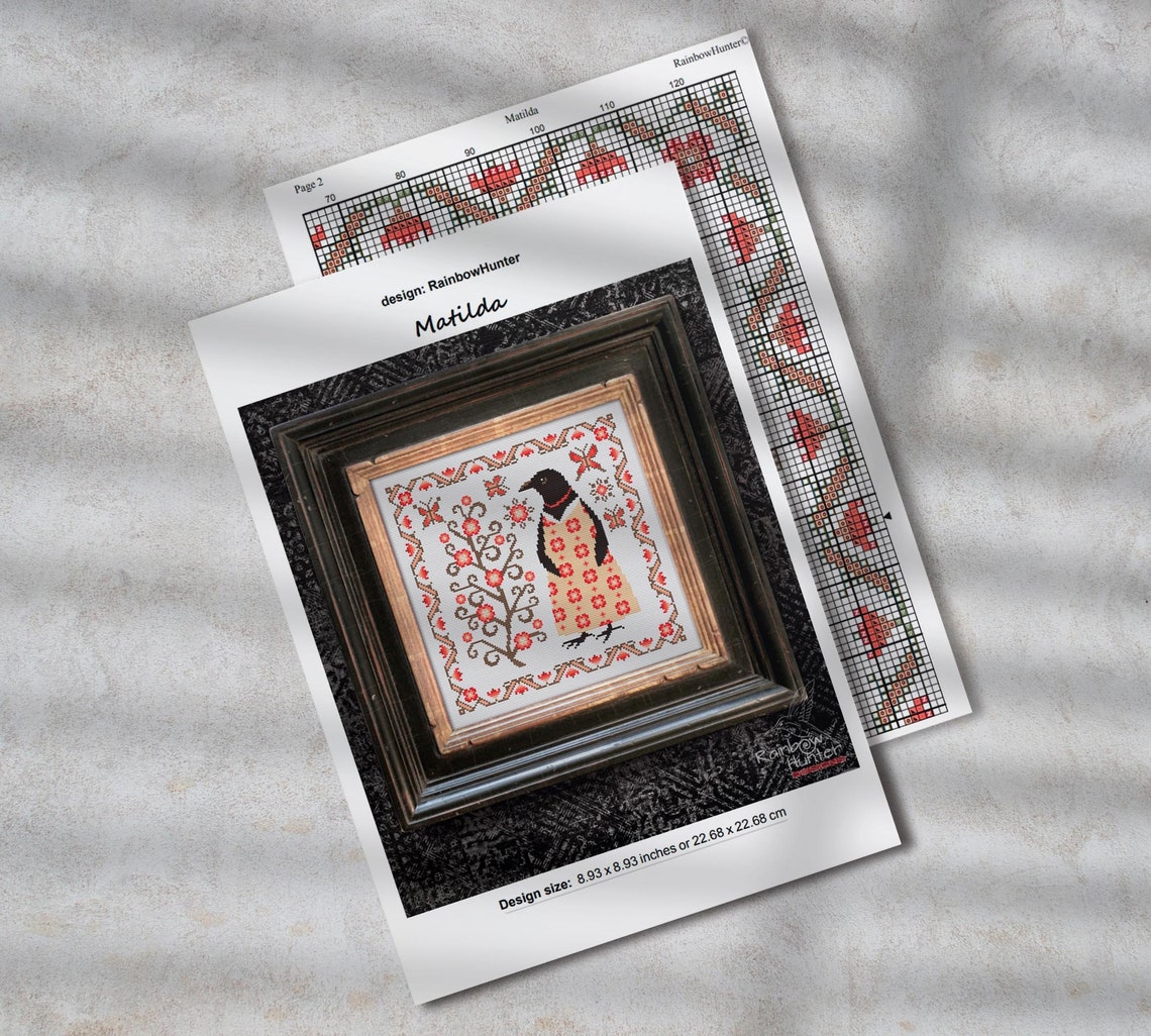 Cute Sheep Sampler Cross Stitch Set of 4 Primitive Embroidery Simple ...