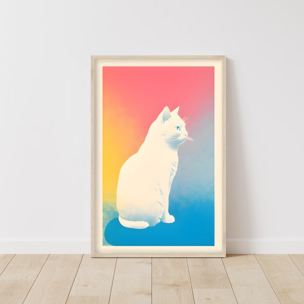 Cool Cat Poster - Etsy