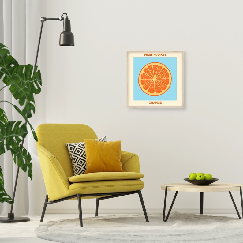 Orange Slice Poster Fruit Market Print Fruit Market Decor - Etsy