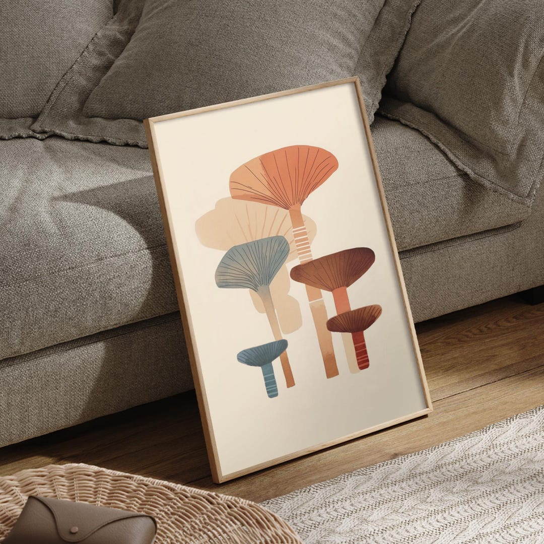 Warme Farben Drucken • Pilz Poster • Pilz Kunstdruck • Pilz Geschenk ...