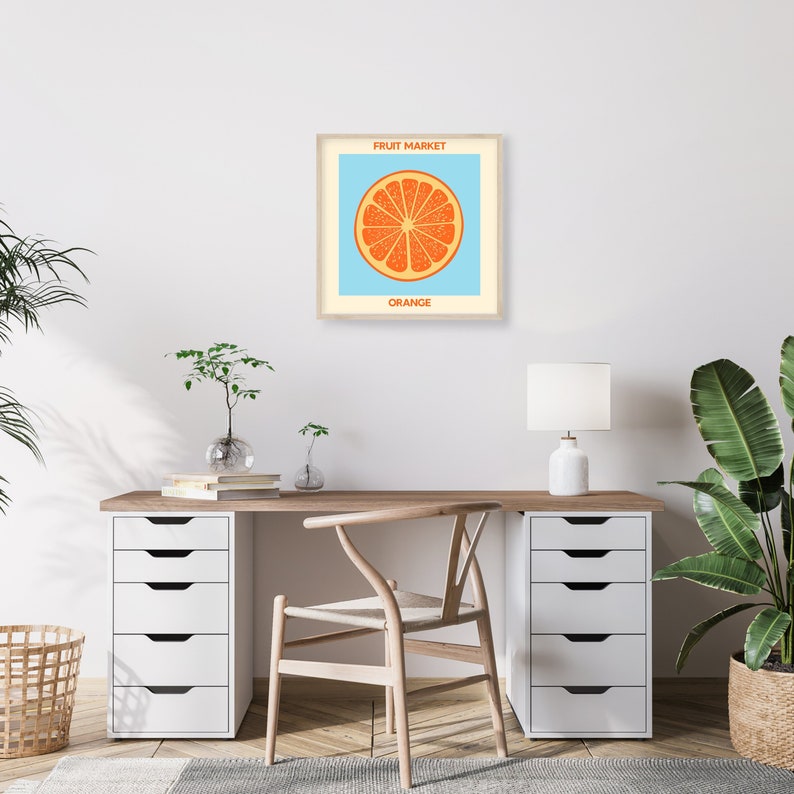 Orange Slice Poster Fruit Market Print Fruit Market Decor - Etsy