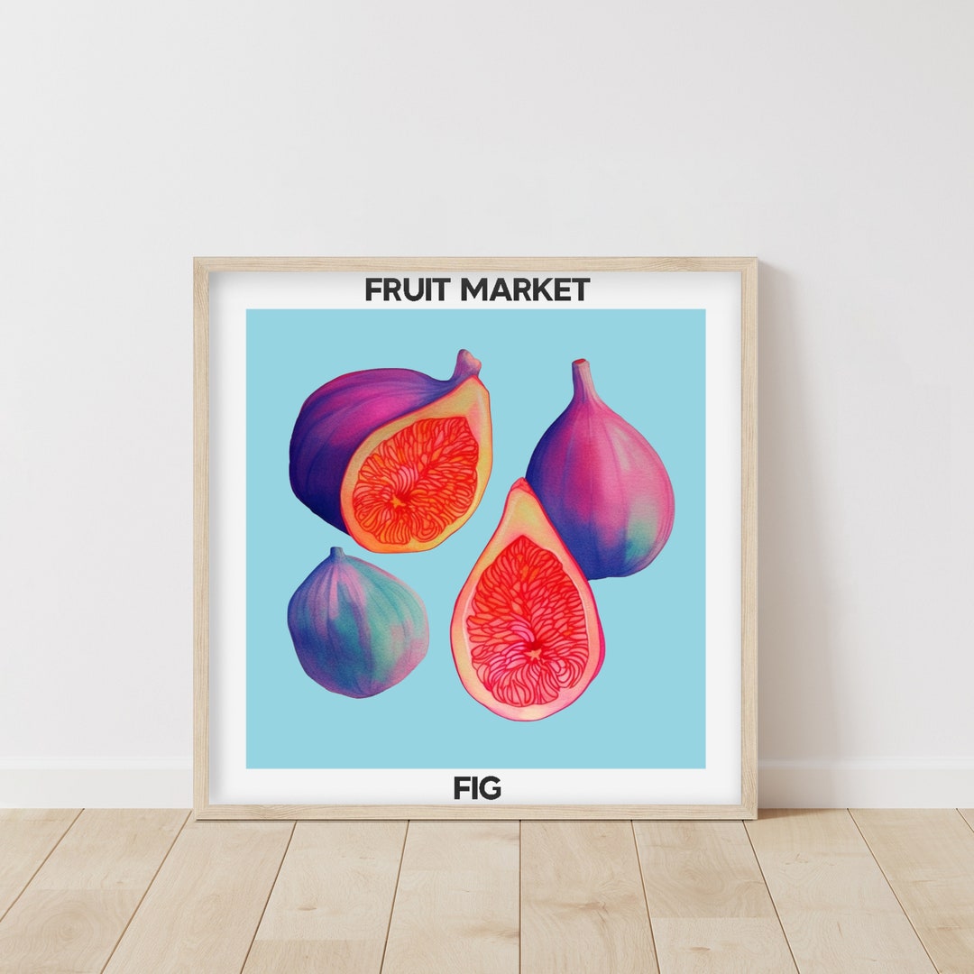 Vintage Fig Poster Fig Plant Fruit Market Decor Eclectic Wall Art ...