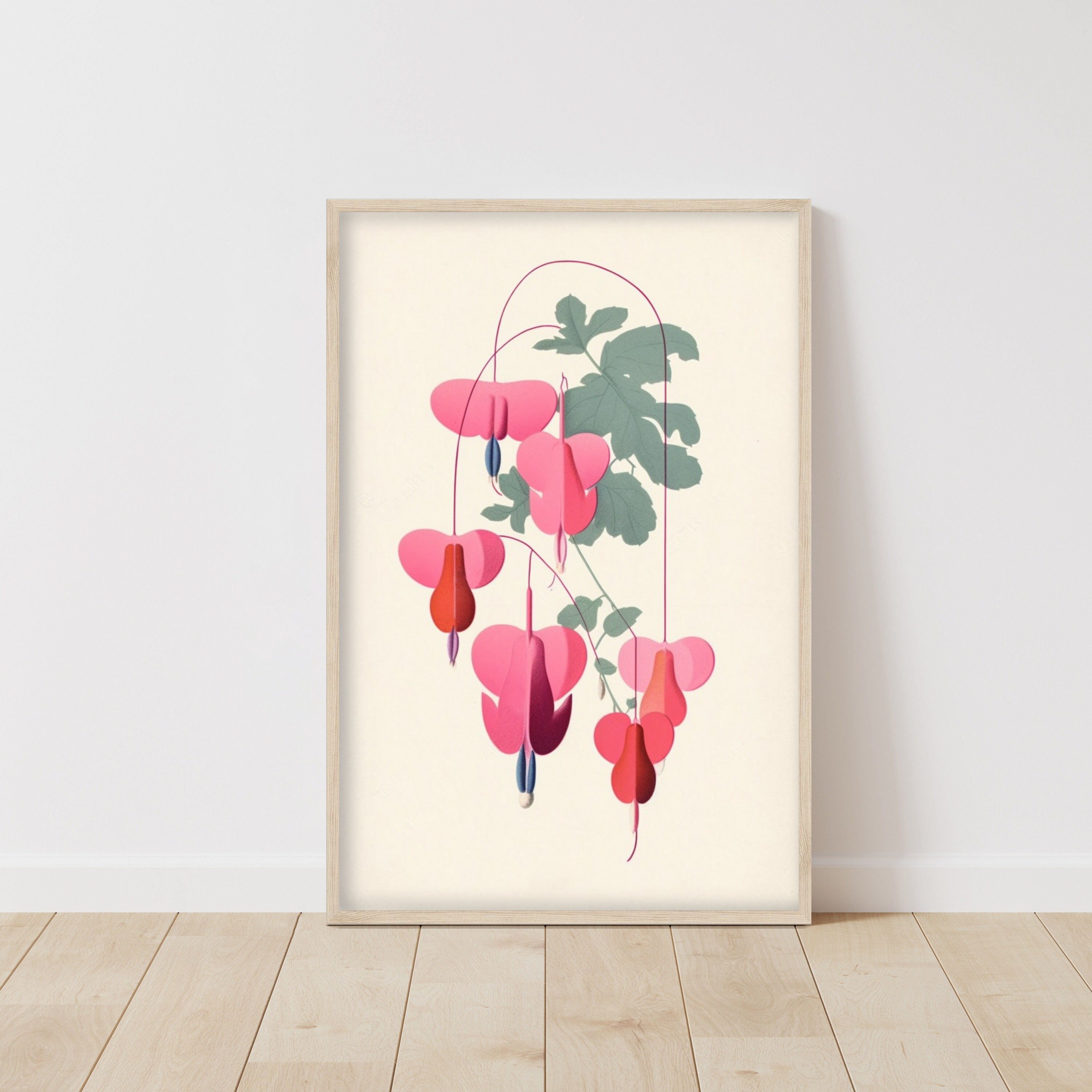 Pink Flower Print Spring Flower Poster Flower Wallpaper - Etsy