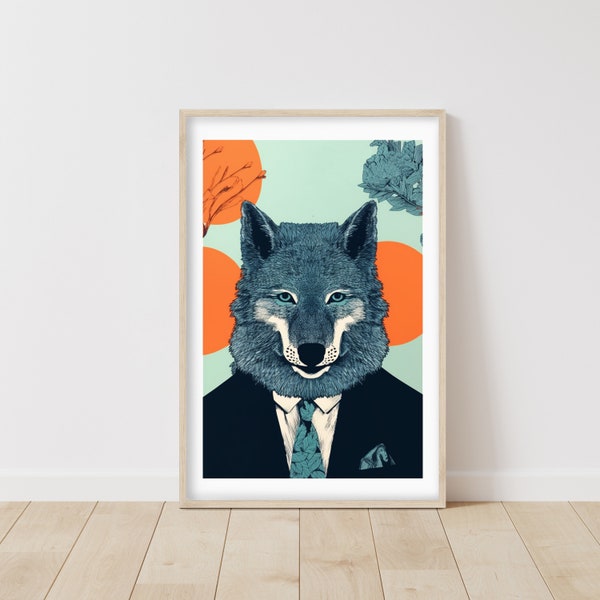 Wolf Poster - Etsy