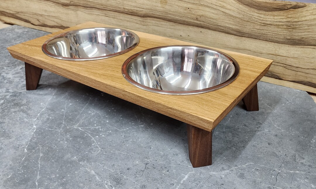 Custom Made Wooden Food & Water Tray Bowl for Cats and Dogs. - Etsy