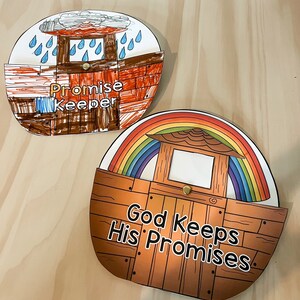 Noah's Ark Bible Story Rainbow Spinner for Retelling Perfect Craft for ...