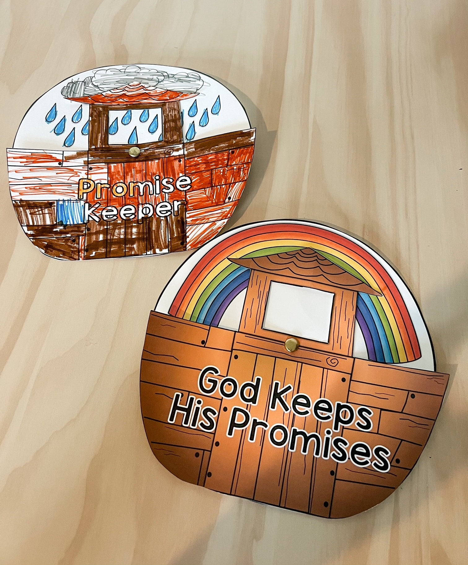 Noah's Ark Bible Story Rainbow Spinner for Retelling Perfect Craft for ...