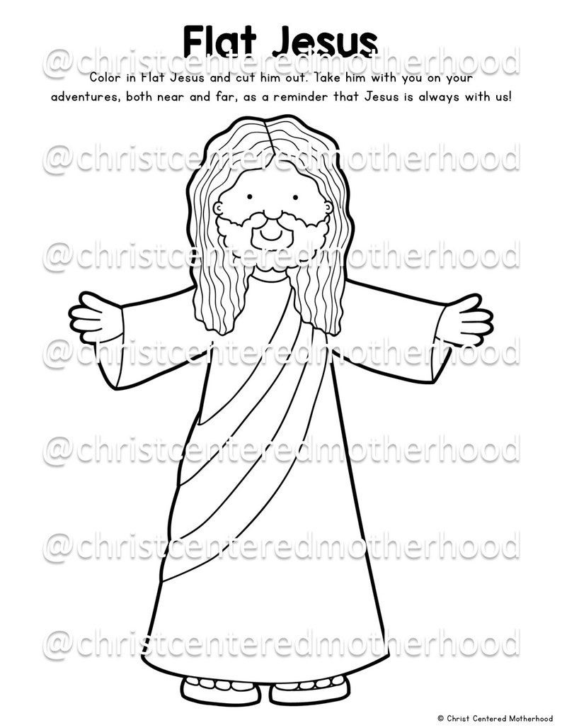 Flat Jesus Project (inspired by Flat Stanley) Church or Home Activity ...