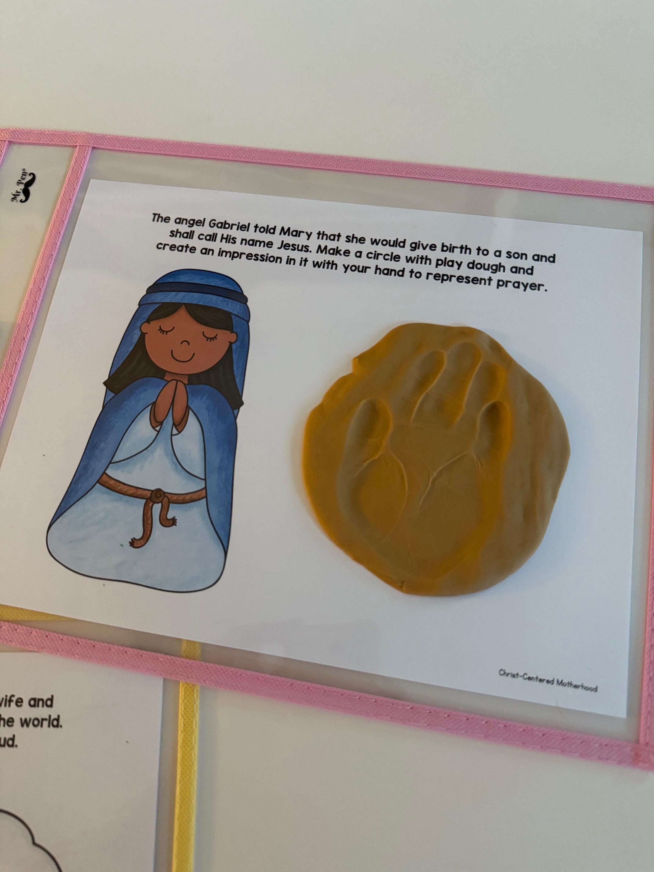 Birth of Jesus - Christmas Story Play Dough Mats Bible Activity for ...