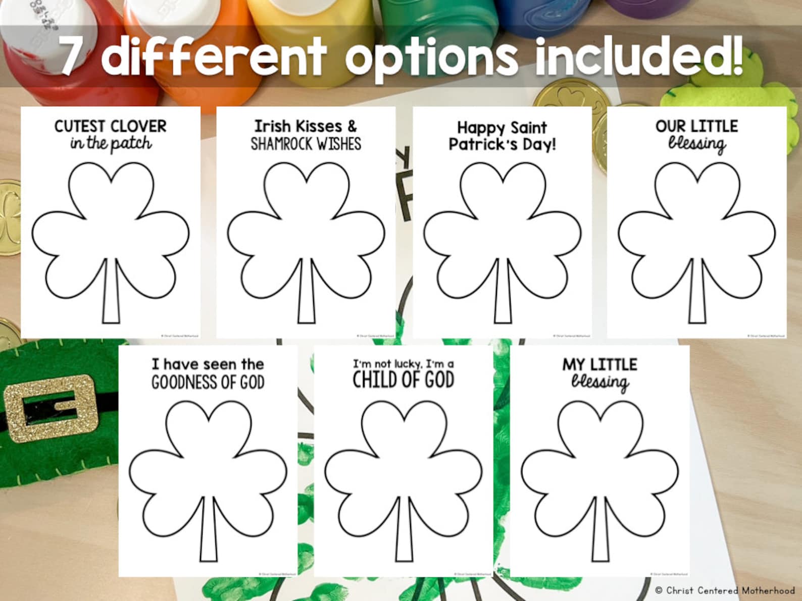 Saint Patrick's Day Faith-based and Generic Handprint Craft Activity or ...