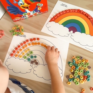 Rainbow Fruit Loop and Marshmallow Snack Mat Activity Perfect for St ...