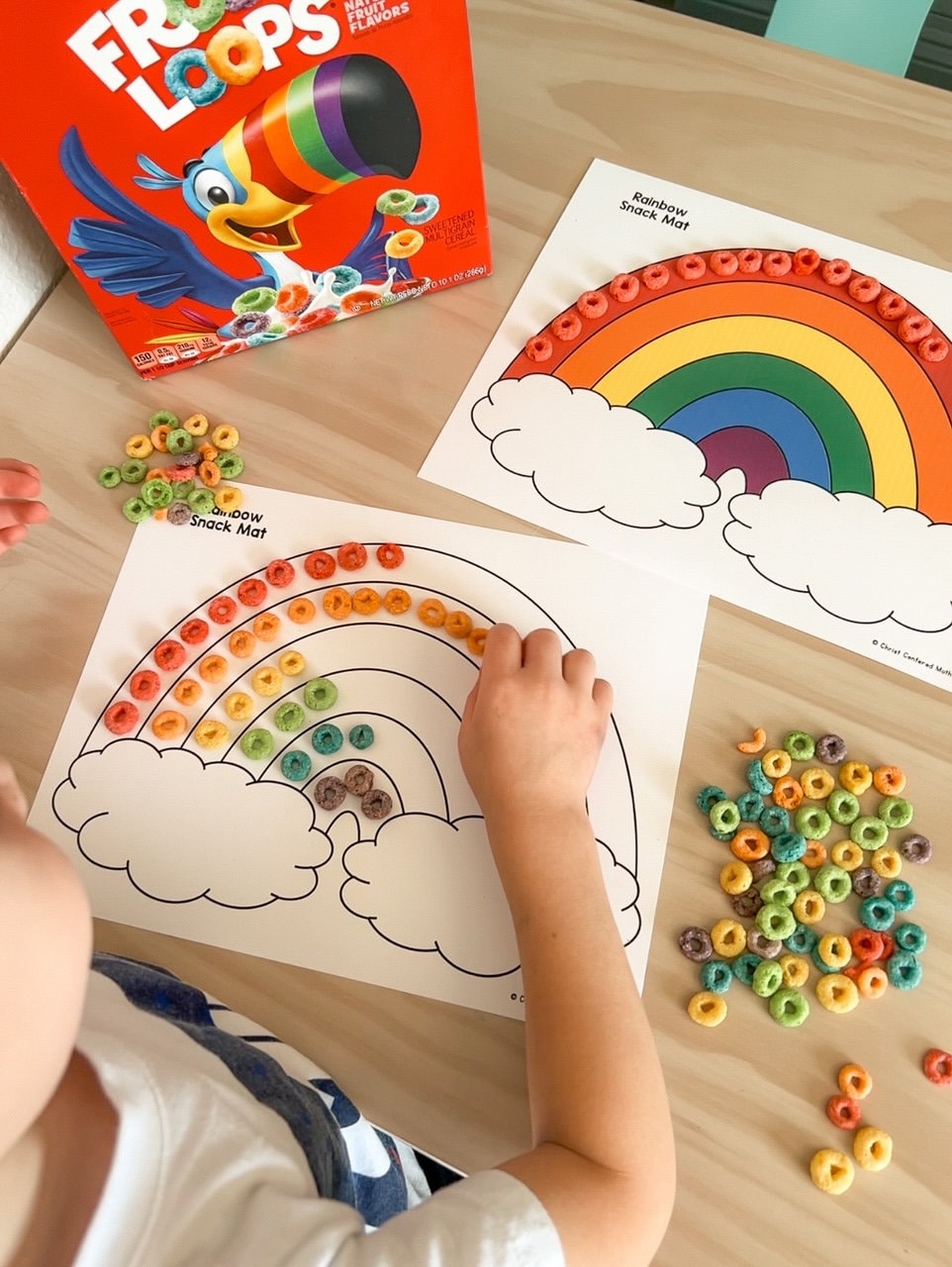 Rainbow Fruit Loop and Marshmallow Snack Mat Activity Perfect for St ...