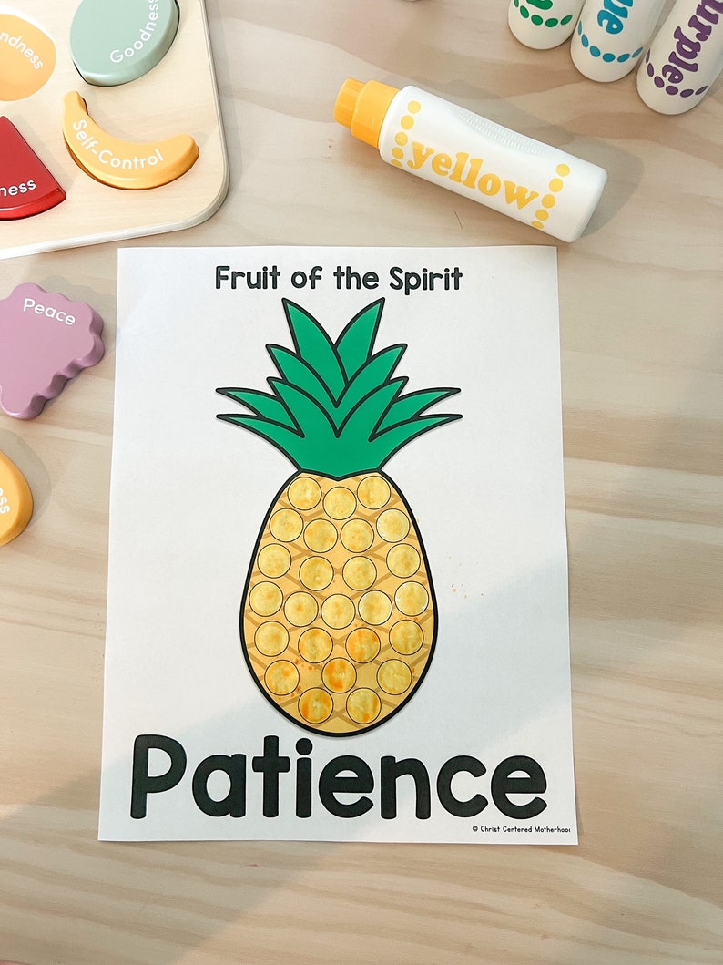 Fruit of the Spirit Galatians 5 Dot Marker Activity Pages Print & Go - Etsy