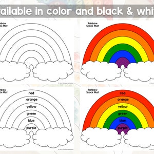 Rainbow Fruit Loop and Marshmallow Snack Mat Activity Perfect for St ...