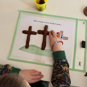Easter Holy Week Playdough Mats Tactile Sensory Learning Church Sunday ...