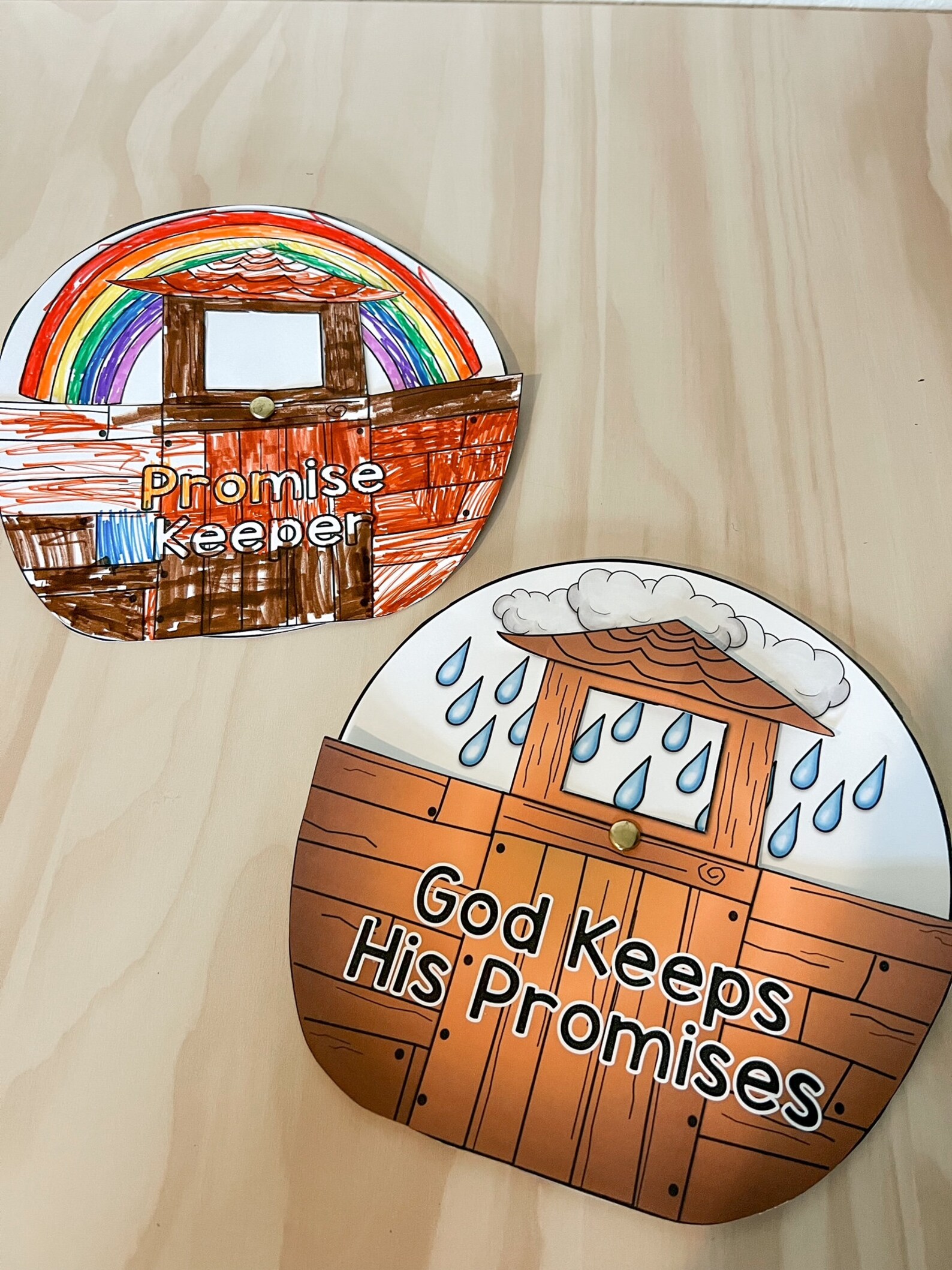 Noah's Ark Bible Story Rainbow Spinner for Retelling Perfect Craft for ...