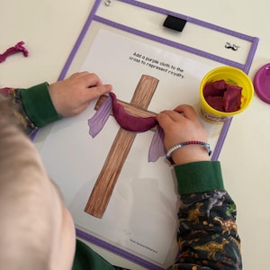 Easter Holy Week Playdough Mats Tactile Sensory Learning Church Sunday ...