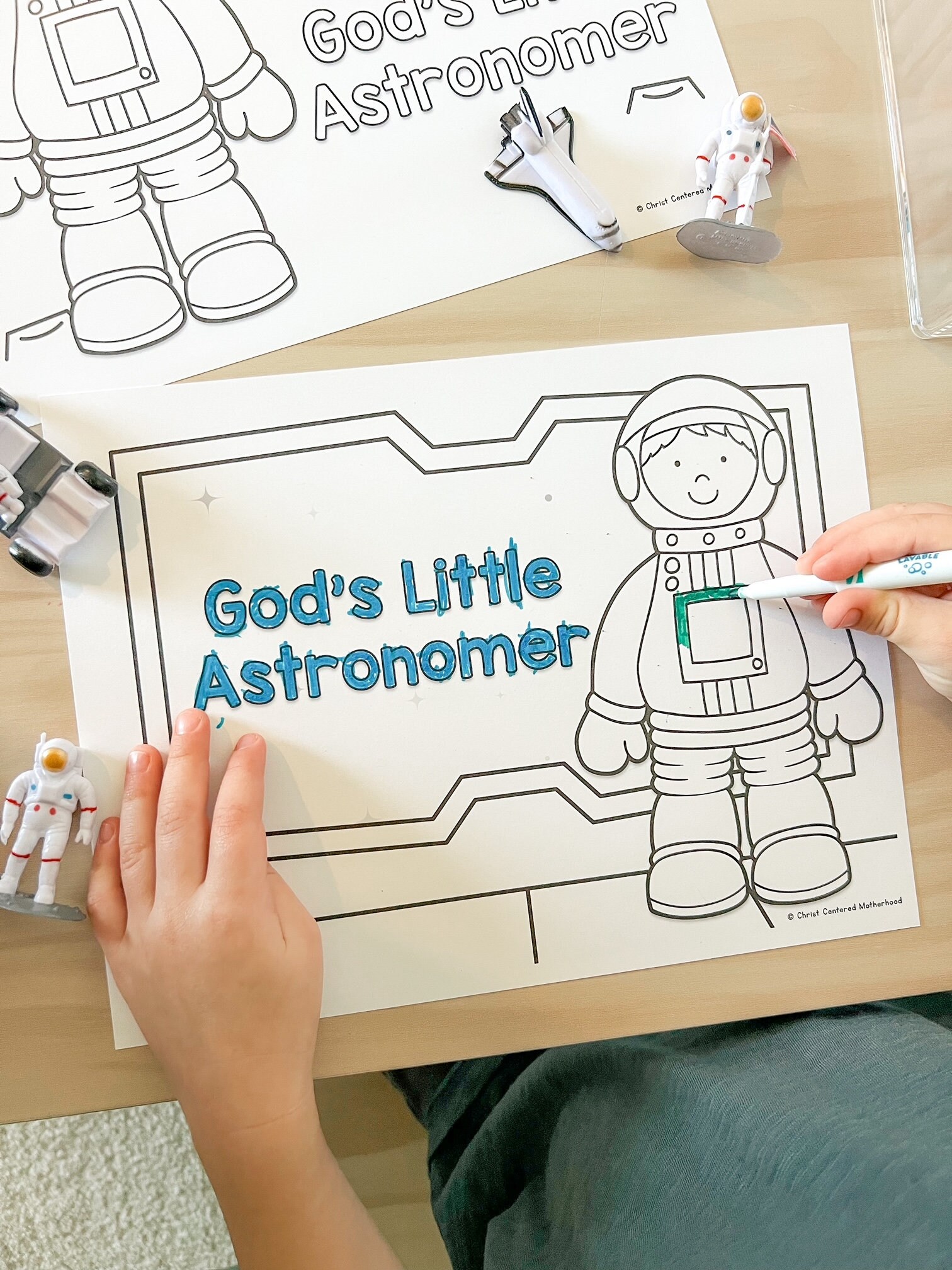 God's Little Astronomer Coloring Pages & Sticker Activity Digital ...