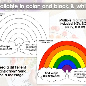 Noah's Ark Rainbow Promise Fruit Loop Snack Mat Activity - Etsy