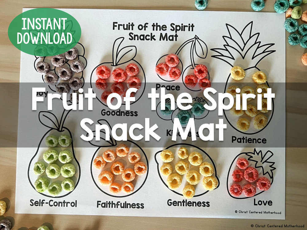 Fruit of the Spirit Fruit Loop Snack Mat Activity - Etsy
