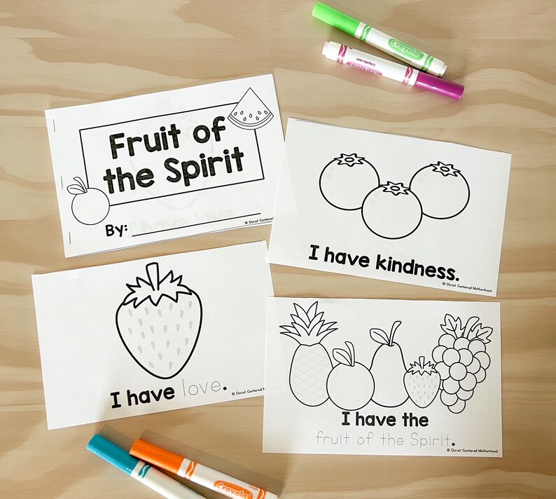 Fruit of the Spirit Book Easy Sight Word Reader - Etsy