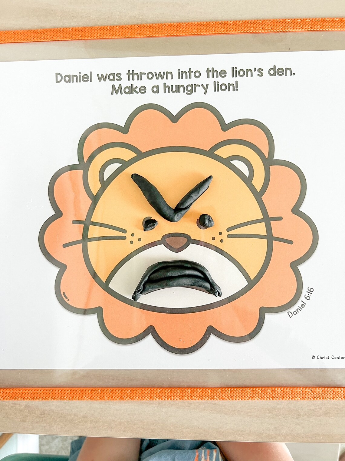 Daniel and the Lions' Den Lion Face Bible Activity Play-doh or Dry ...