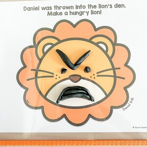 Daniel and the Lions' Den Lion Face Bible Activity Play-doh or Dry ...