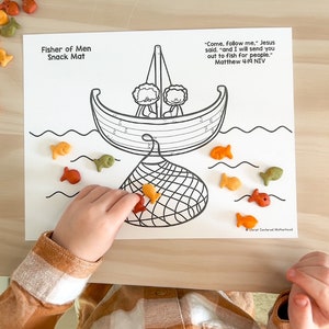 Fishers of Men Goldfish Snack Mat and Coloring Page - Etsy