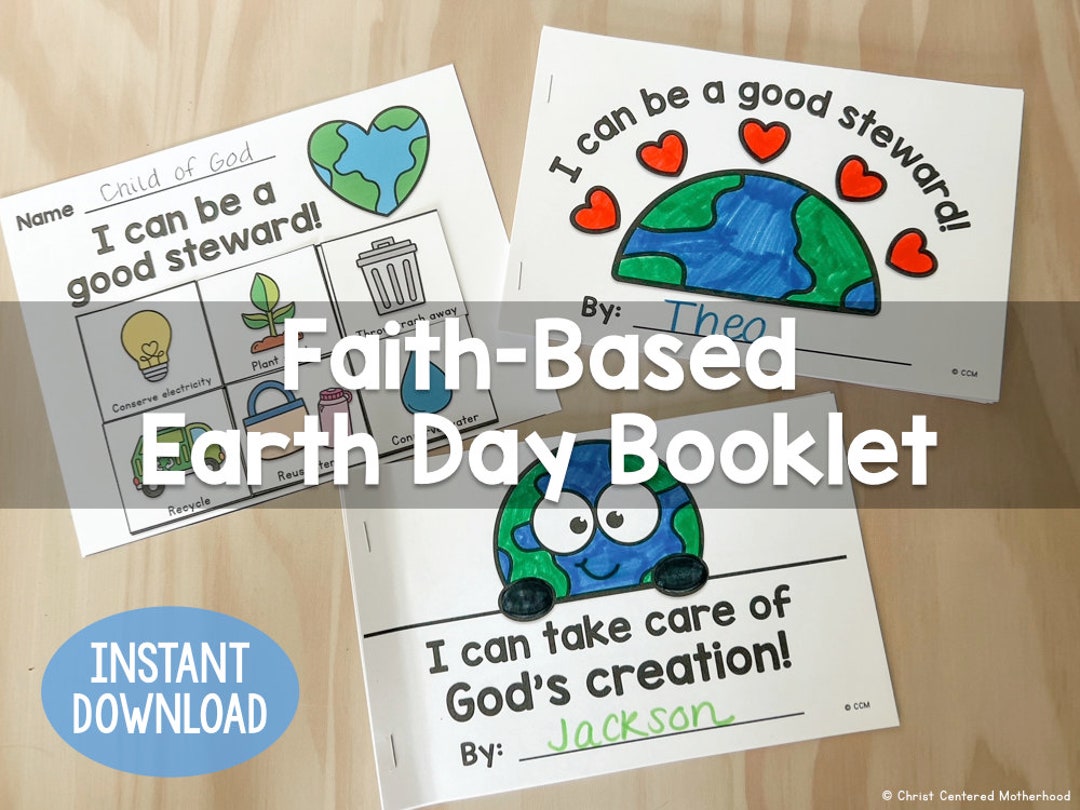 Faith-based Earth Day Booklet & Cut and Paste Activity for Church and ...