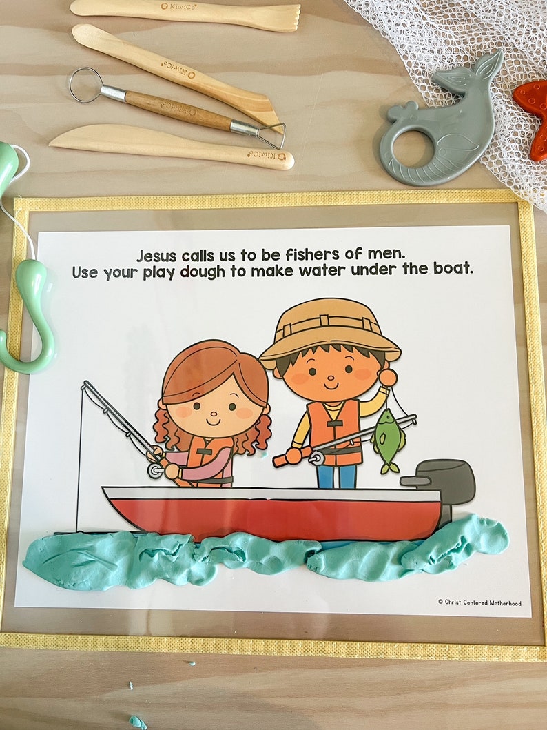 Fishers of Men Play Dough Mats With Conversation Starters for Home ...