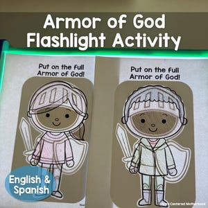Armor of God Flashlight Activity Digital Download English and Spanish ...