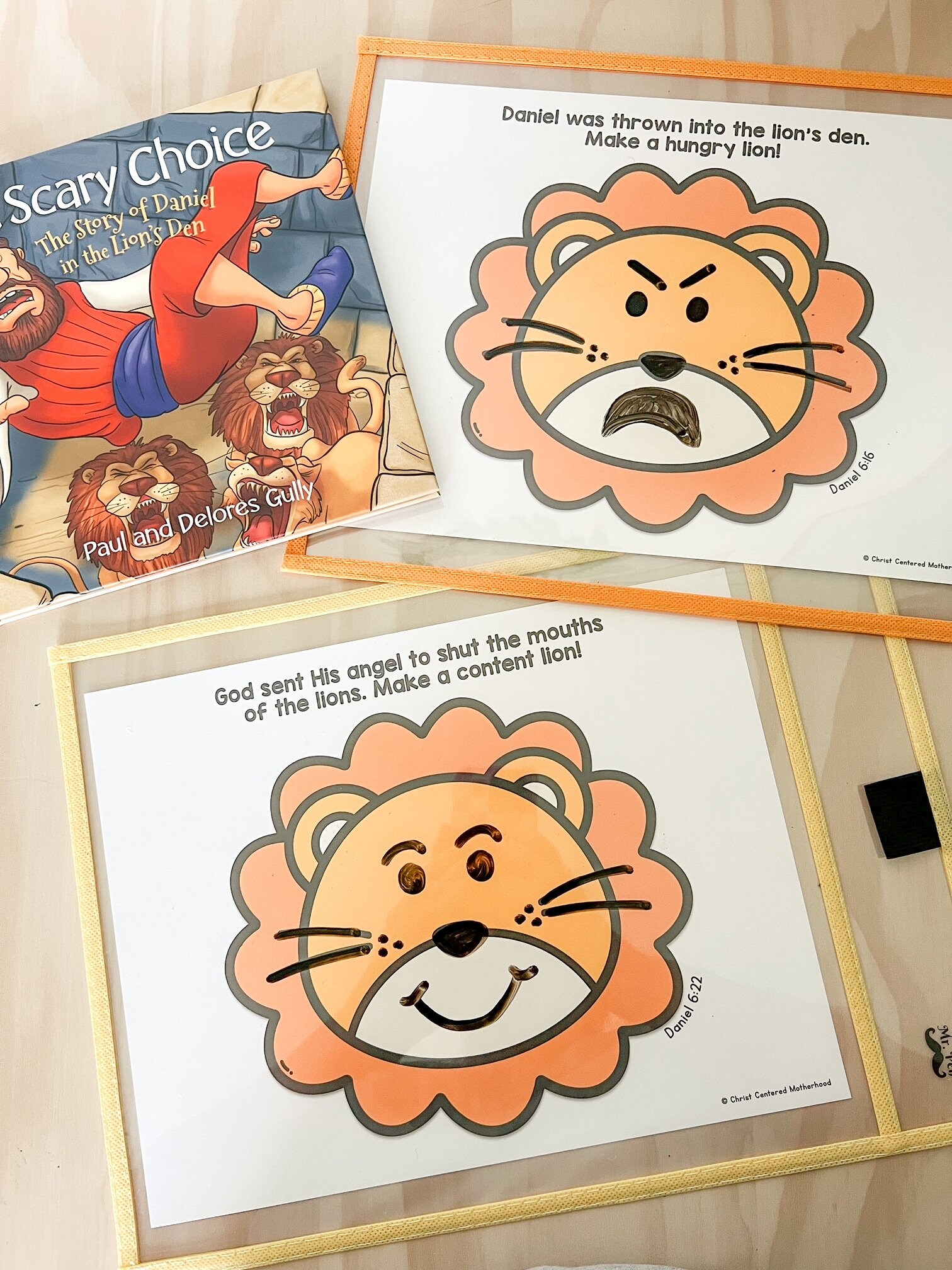 Daniel and the Lions' Den Lion Face Bible Activity Play-doh or Dry ...