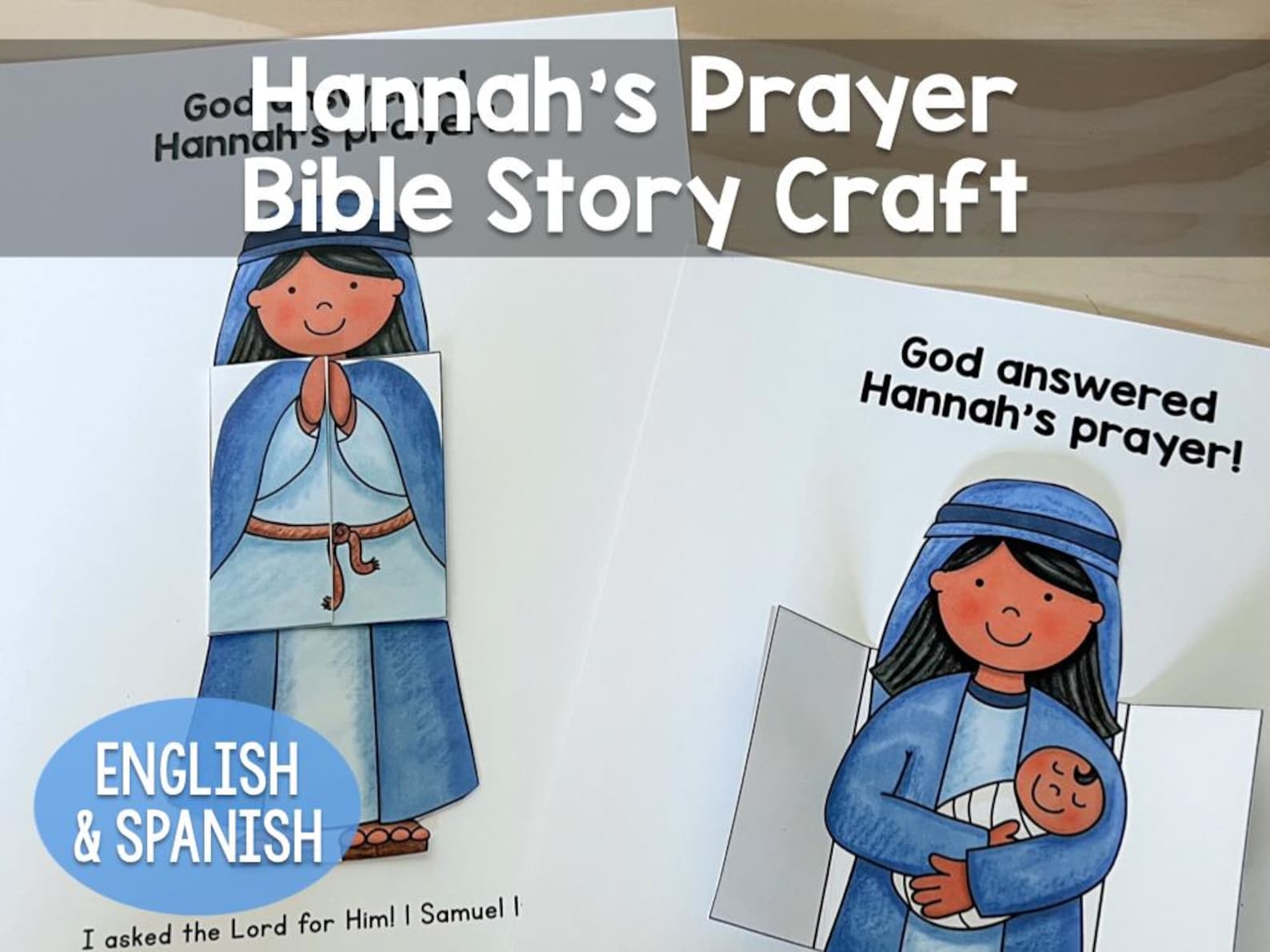 Hannah's Prayer Samuel Bible Story Craft Digital Download in English ...