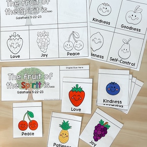 Fruit of the Spirit Galatians 5 Flip Book Activity Print and Go - Etsy