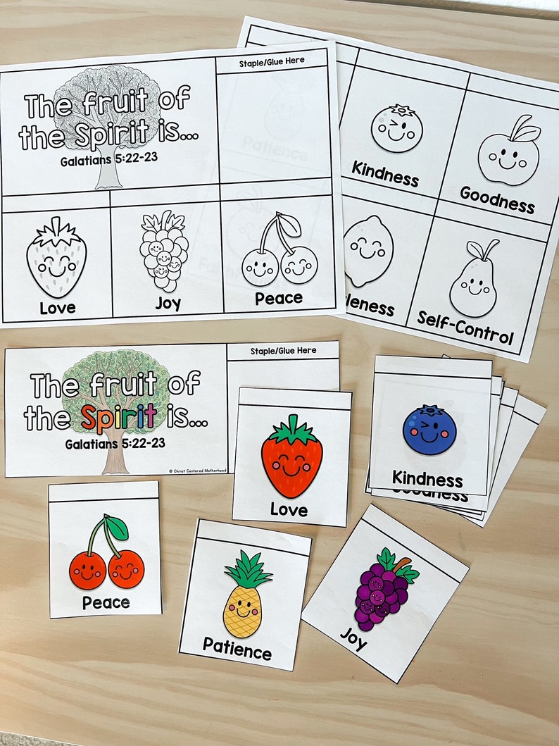 Fruit of the Spirit Galatians 5 Flip Book Activity Print and Go - Etsy