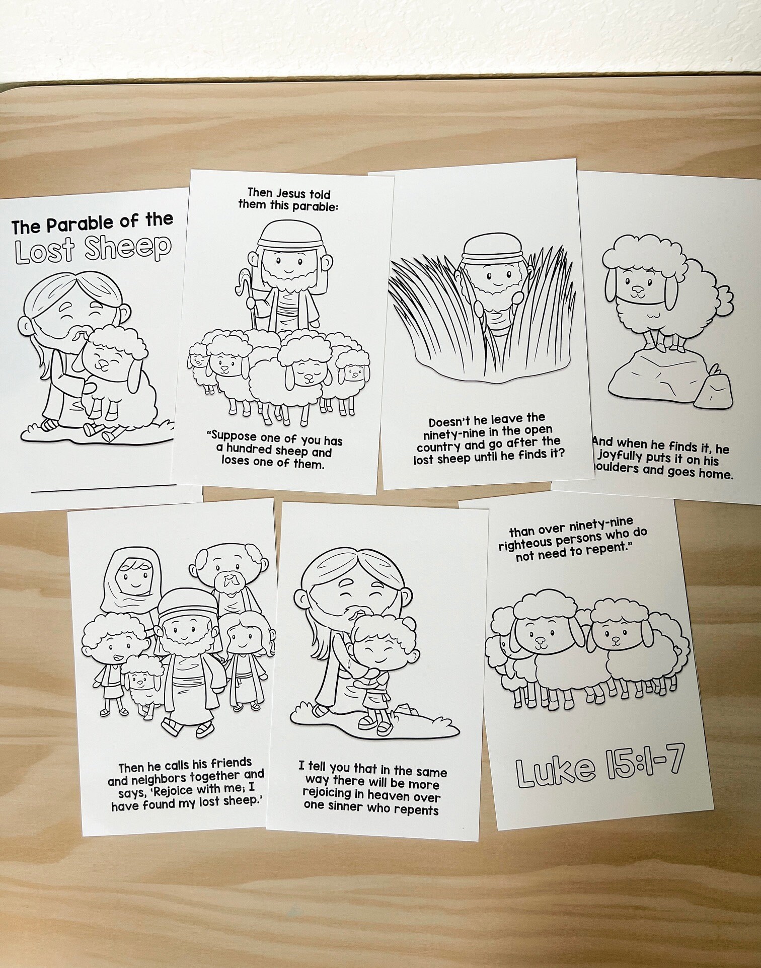 Parable of the Lost Sheep Jesus Good Shepherd Digital Download Sunday ...