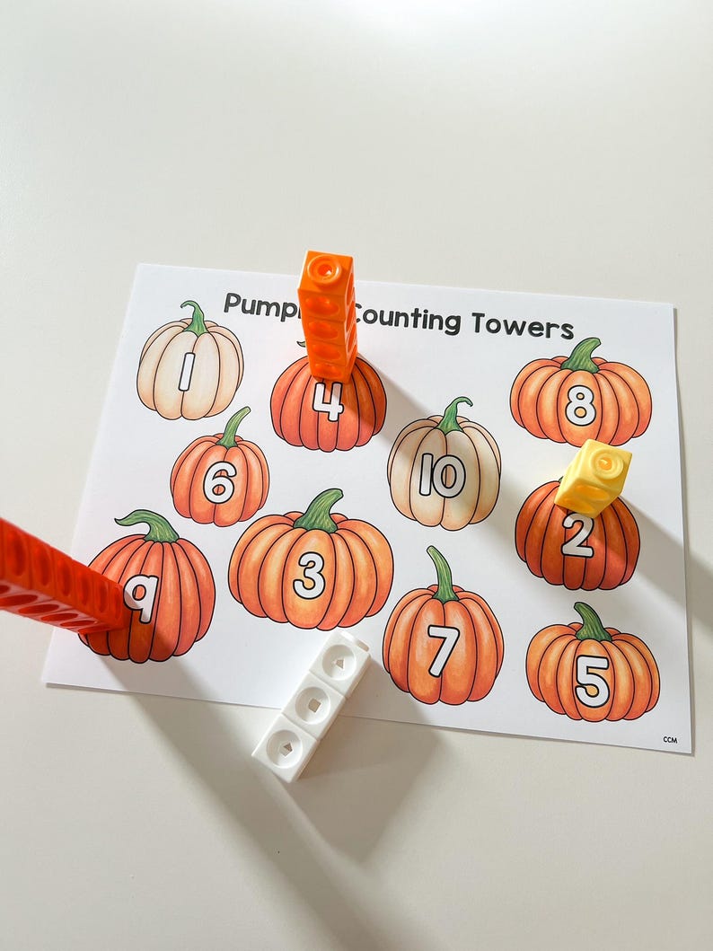 Numbers 0-20 Pumpkin Math Activity for Fall Number Sense Cards, Dry ...