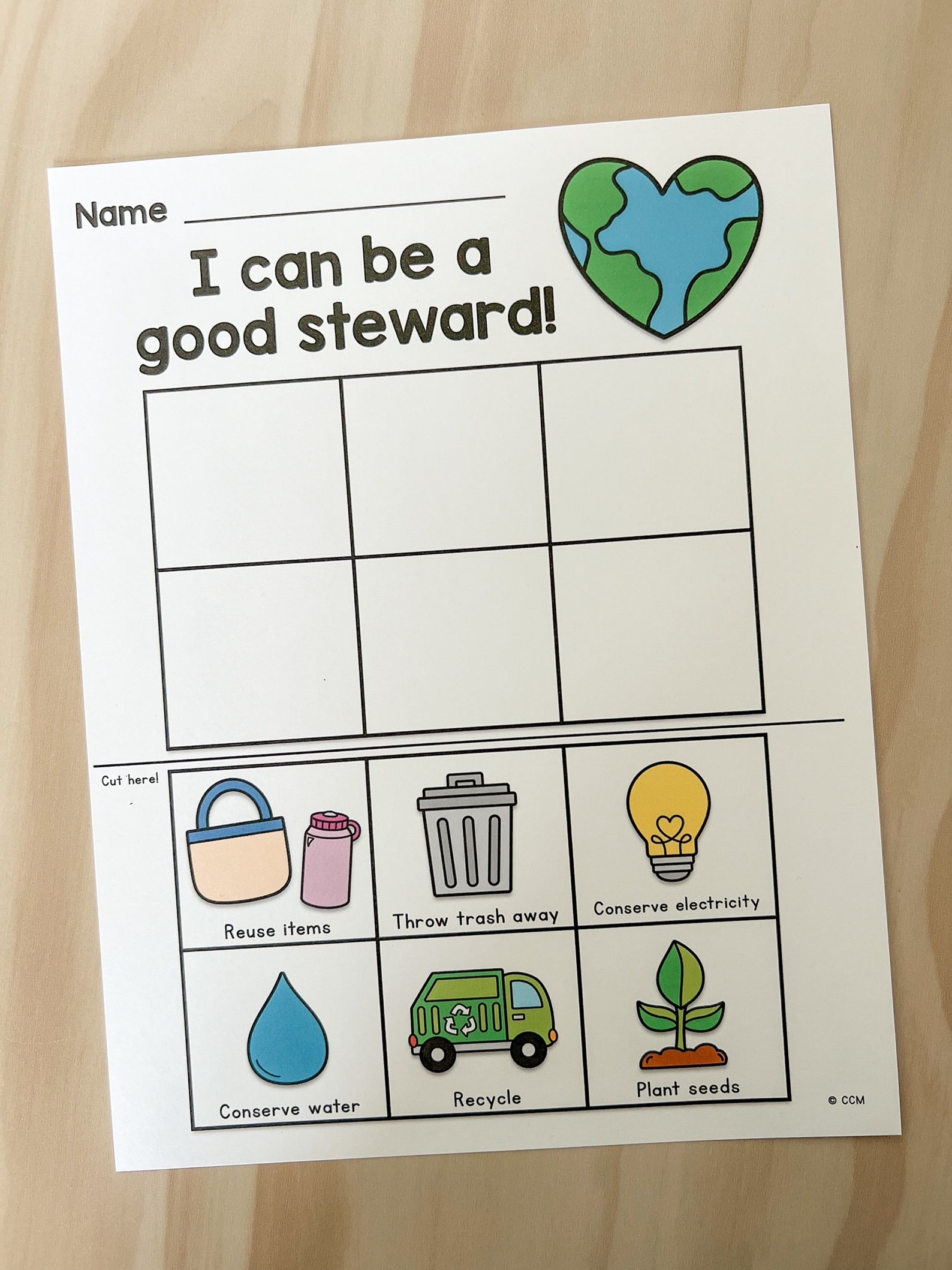 Faith-based Earth Day Booklet & Cut and Paste Activity for Church and ...