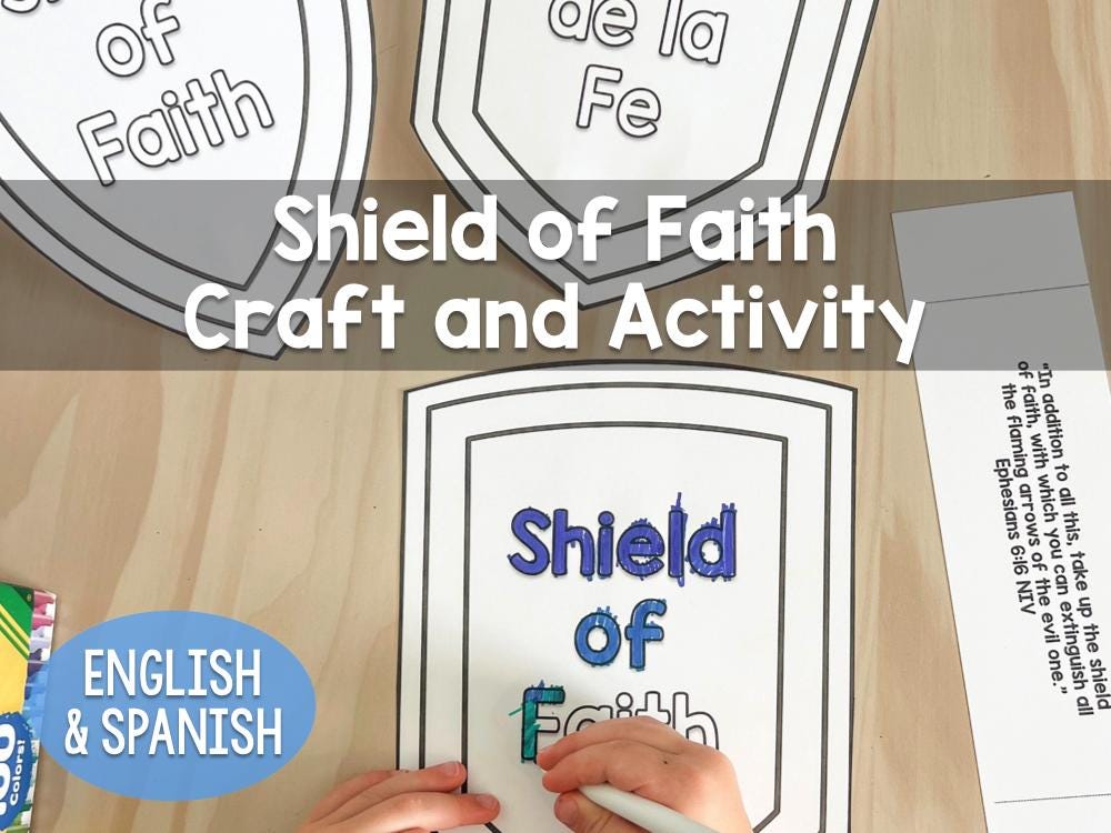 Armor of God Shield of Faith Craft and Activity Digital Download for ...