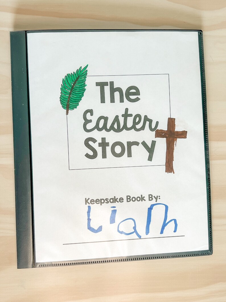 The Easter Story Handprint Keepsake Book for Kids 16 Pages - Etsy
