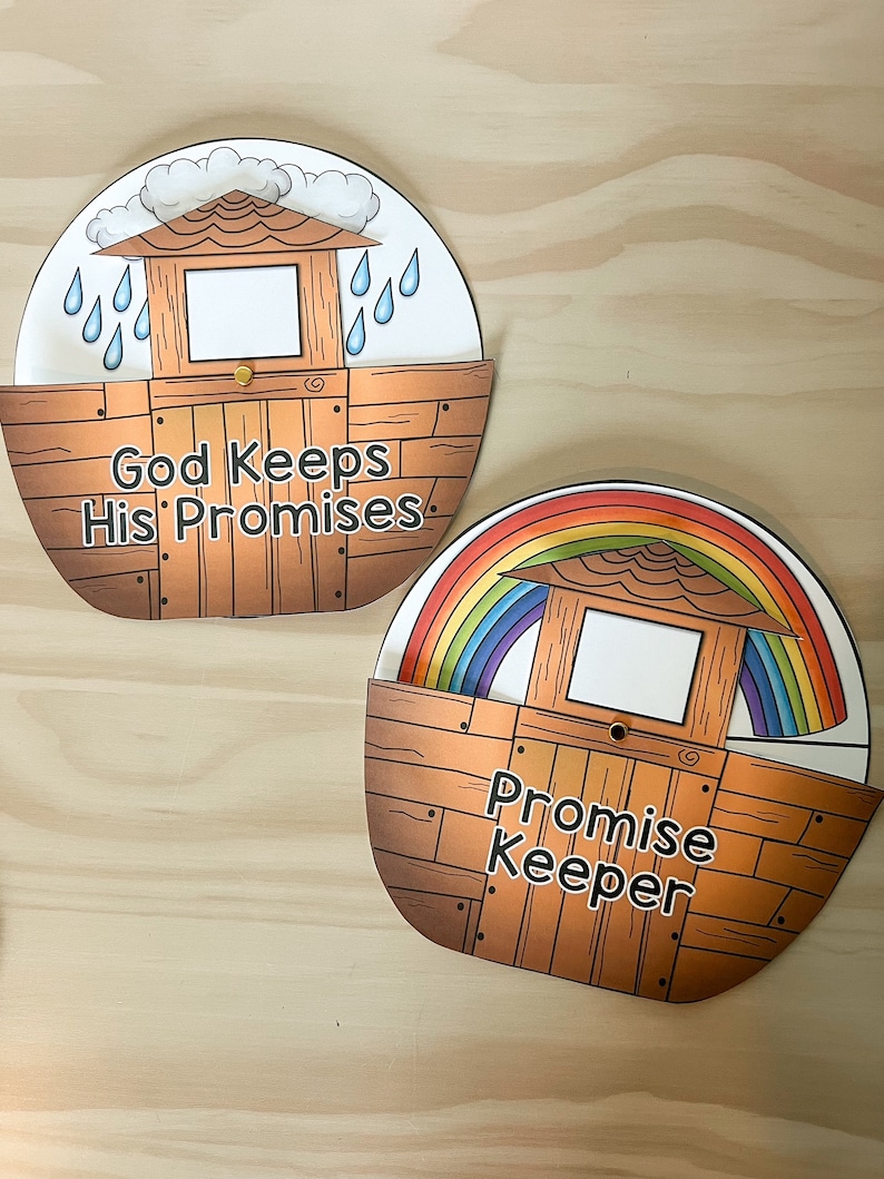 Noah's Ark Bible Story Rainbow Spinner for Retelling Perfect Craft for ...